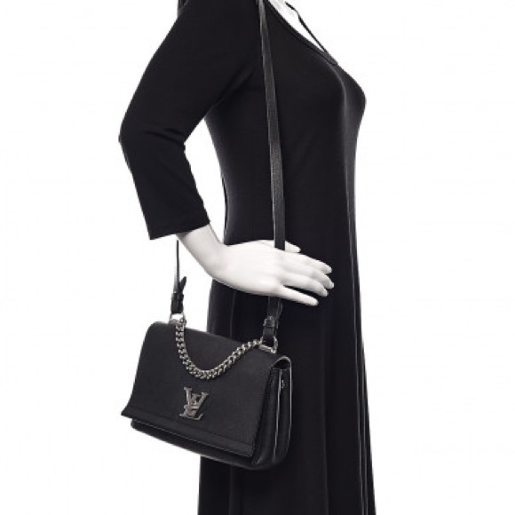 Louis Vuitton | Bags | Louis Vuitton Lockme Bb Chain In Black | Poshmark